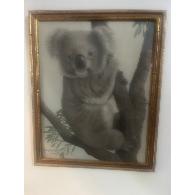 Pair of Vintage Harold Rigsby Signed Prints in Faux Bamboo Frames ...