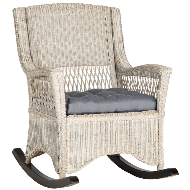 Rosie Rocking Chair in Antique Grey | Chairish