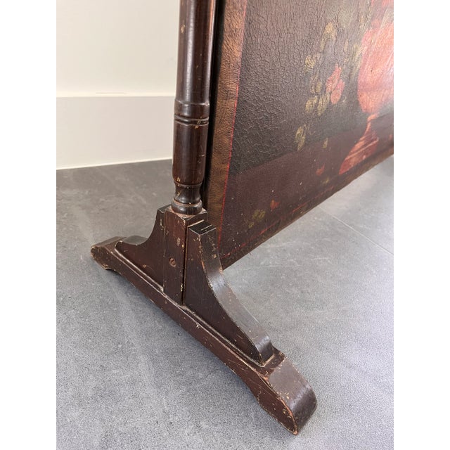 Antique Hand Painted Fireplace Screen | Chairish