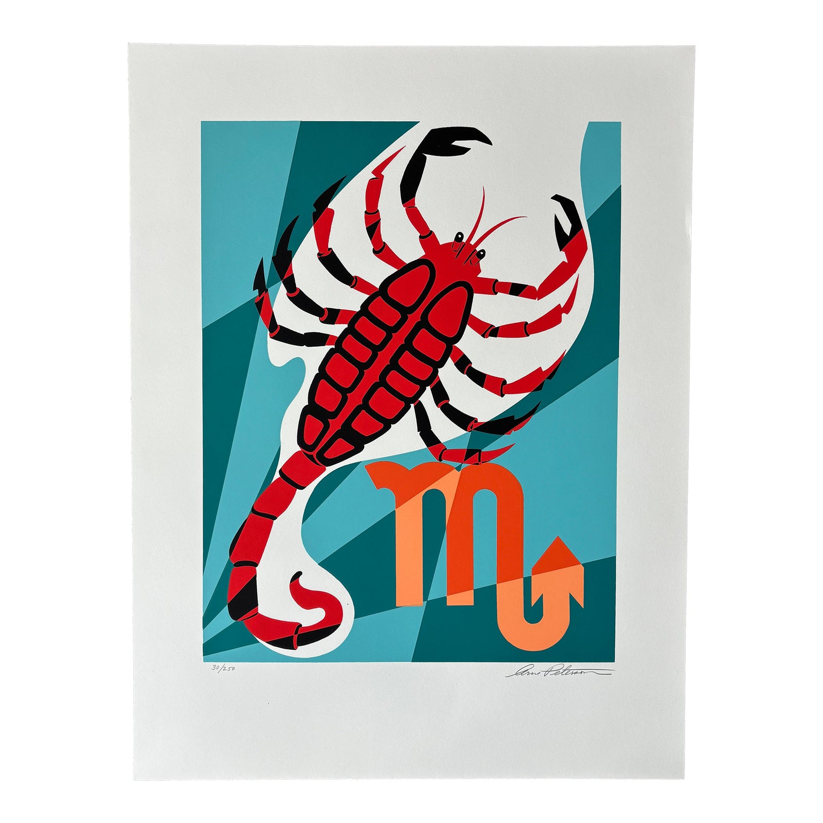 1960s Signed Horoscope Print by Arne Peterson, Scorpio | Chairish
