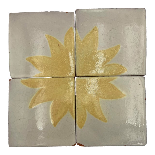 1970s Hand Painted Talavera Tiles- Set of 4 | Chairish