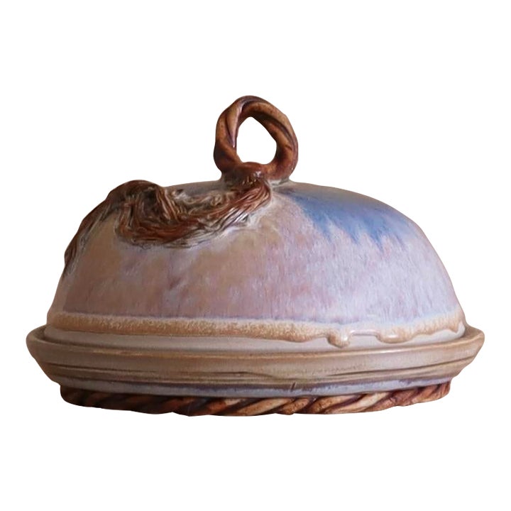1980s Ceramic Cloche With Intricate Tassel | Chairish