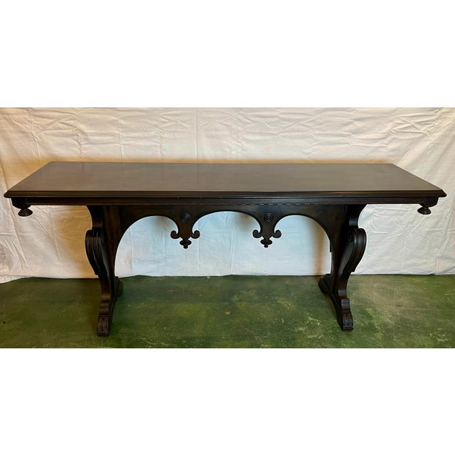 19th Century Gothic Sofa Table / Console Table | Chairish