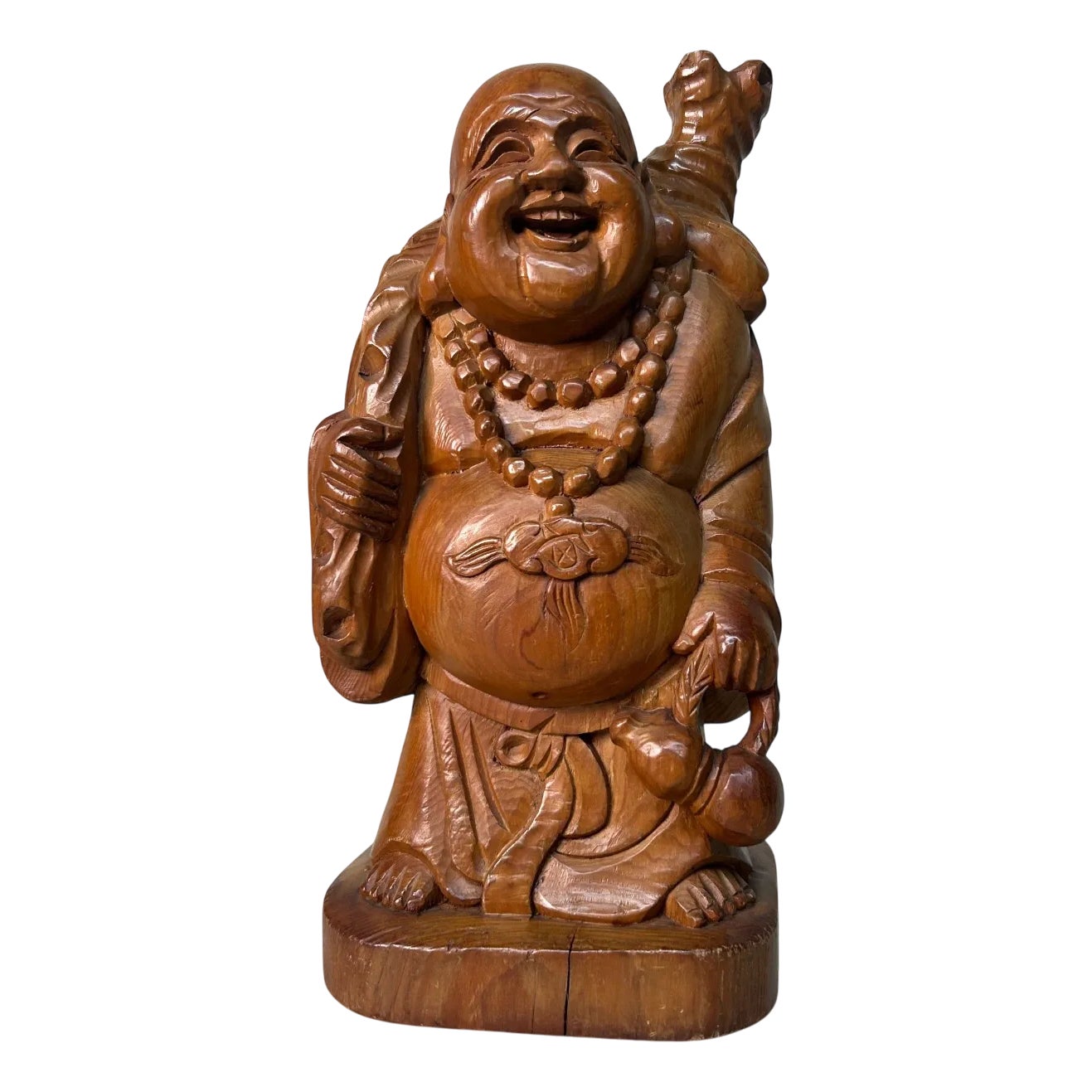 Wooden Hotei Statue, Japan, 1950s-1960s | Chairish
