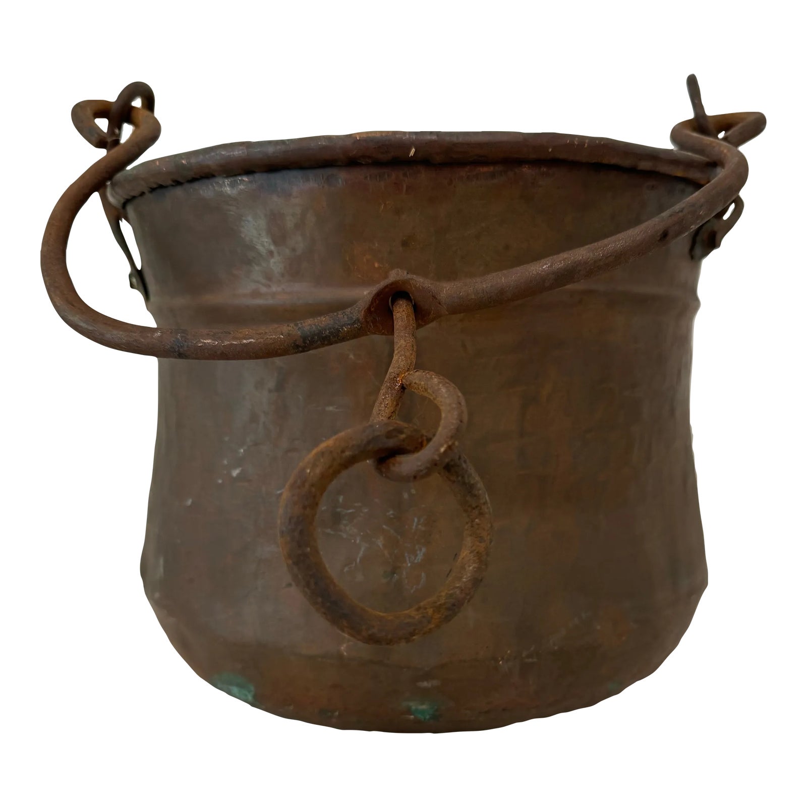 Antique Hanging Copper Pot | Chairish