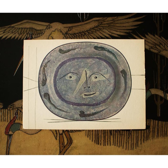 1955 Pablo Picasso Smiling Face Ceramic Plate, Original Period Swiss ...