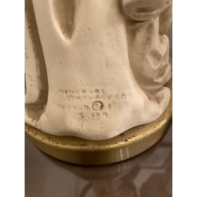 Large Pair 1950s Universal Statuary Corp. Chalk Ware Statues of Grecian ...