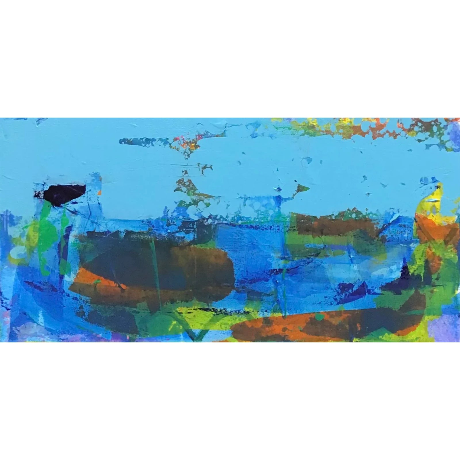 “Morning Catch” Abstract Acrylic Painting on Stretched Canvas by ...