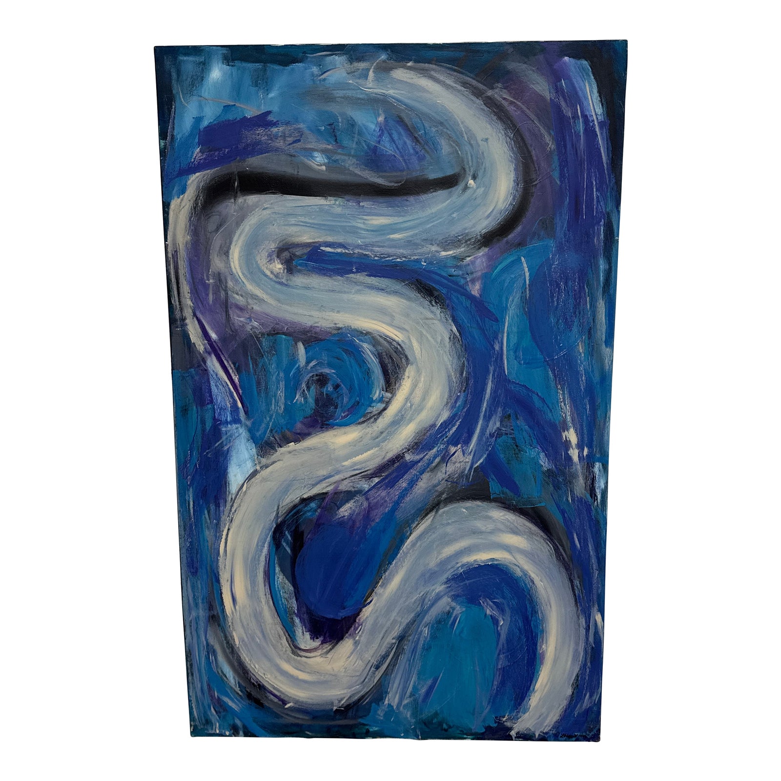 Circa 1998 Loreen Hewitt-Hackett "Wanderlust", Signed Original Acrylic Artwork | Chairish