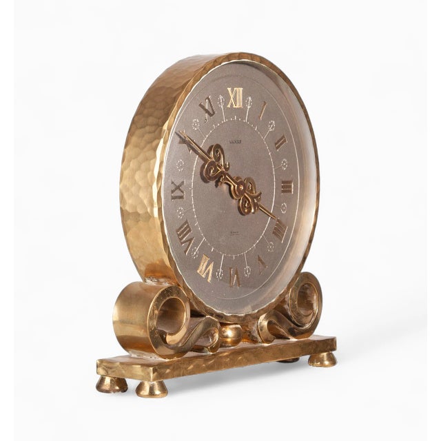 1950s Mid-Century Modern Gilt Bronze/Ormolu 8-Days Movement Mantel ...