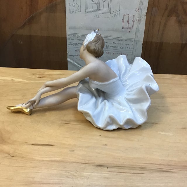 1960s German Porcelain Ballerina “Swan Lake” Figurine-Wallendorf | Chairish