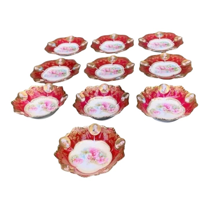 Set of Ten Antique 19th Century Prussian Portrait Pieces | Chairish