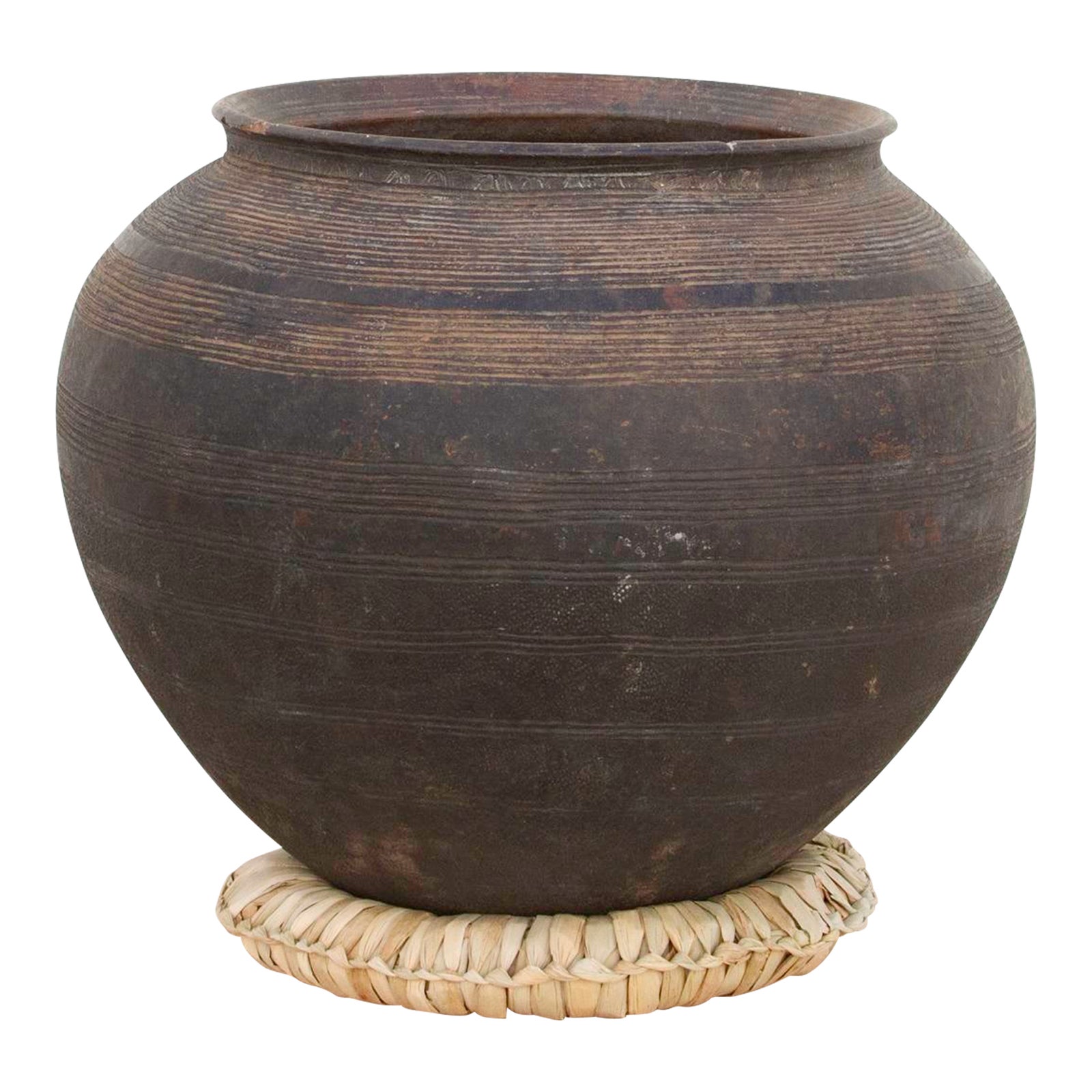 Antique Round African Water Pot | Chairish