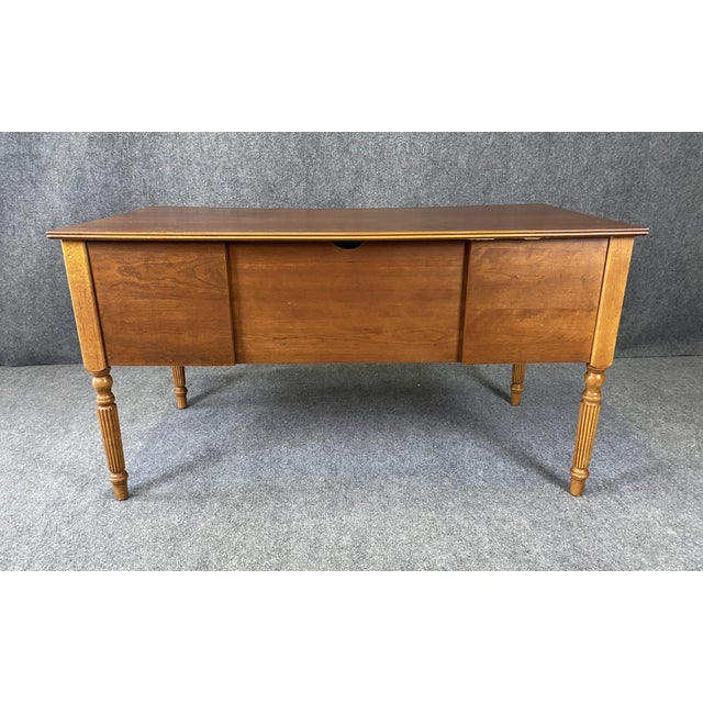 Solid Mahogany Contemporary Sheraton Style Desk | Chairish