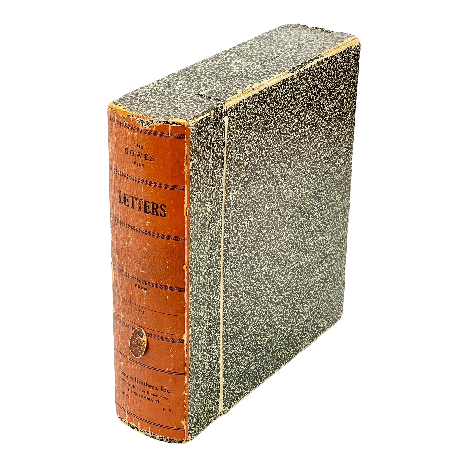 Antique Faux Book Letter File Holder / Secret Storage | Chairish