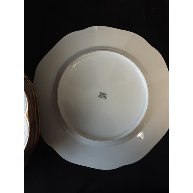 Vintage Set of 6 Porcelain Kpm Dinner Plates | Chairish