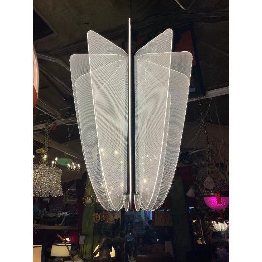 Tech Nyra 42" Led Chandelier in Nightshade Black | Chairish