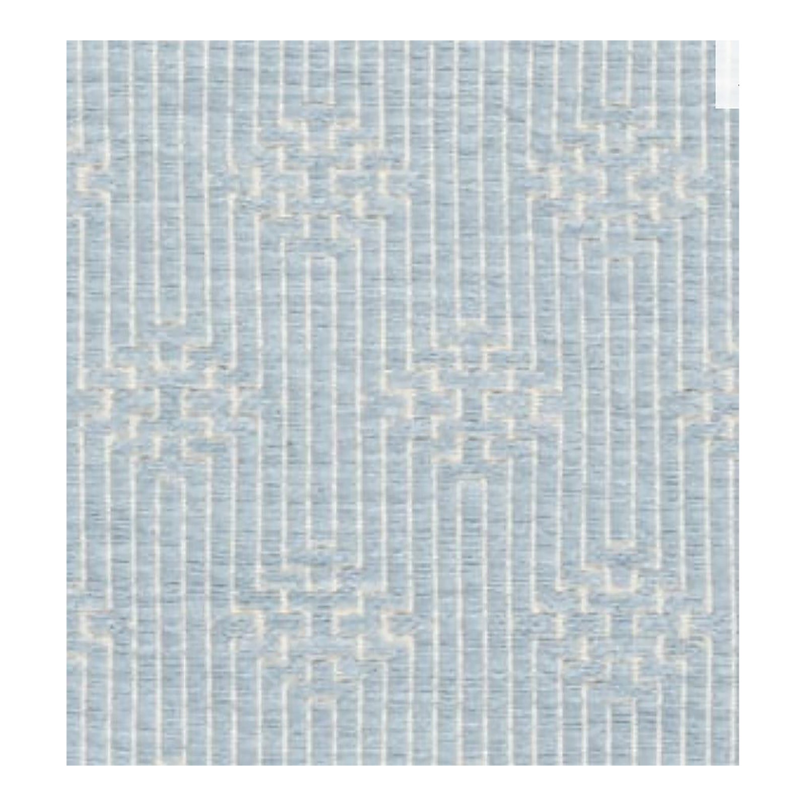 Remnant Thibaut Crete / Powder Blue Woven Geometric Stain Resistant ...