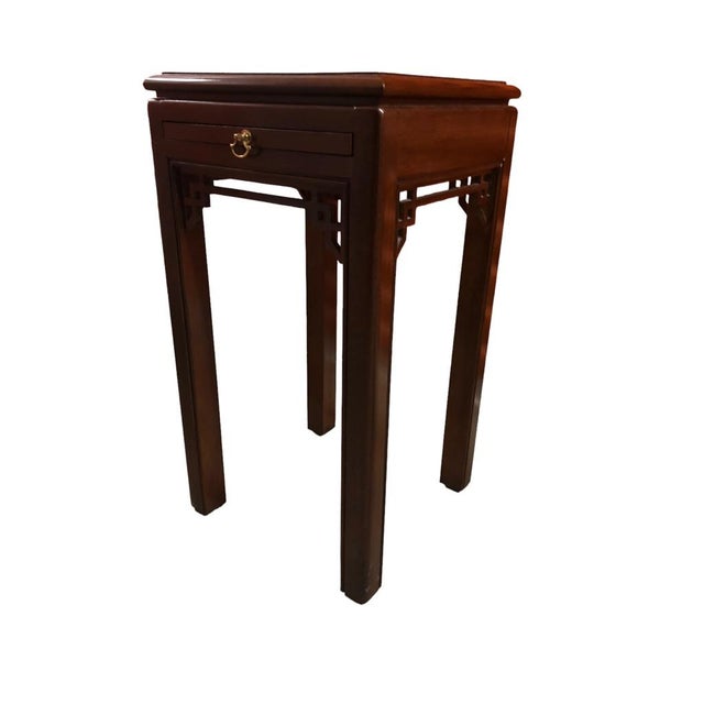 Bombay Company 1990s Vintage Accent Table Mahogany With Pull Out Shelf ...