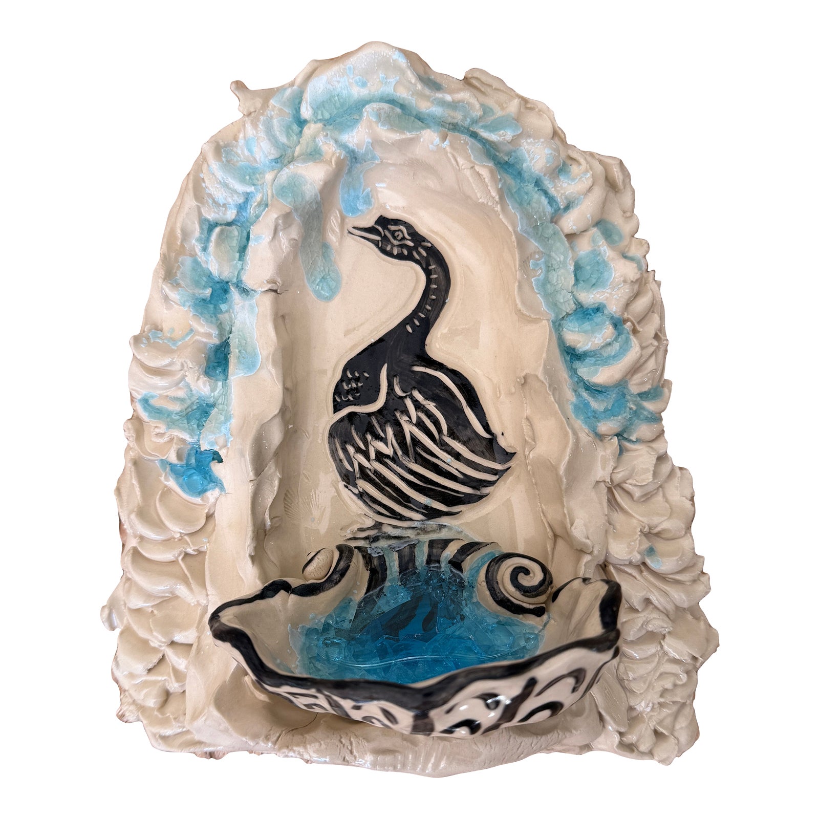 The Swan - Italian Renaissance Inspired Grotto Wall Altar | Chairish