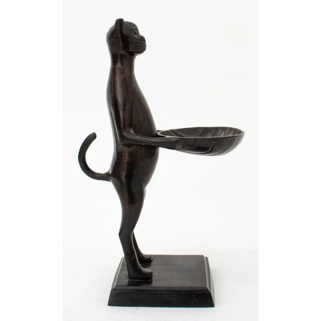 After Diego Giacometti Brass Cat Butler Sculpture | Chairish