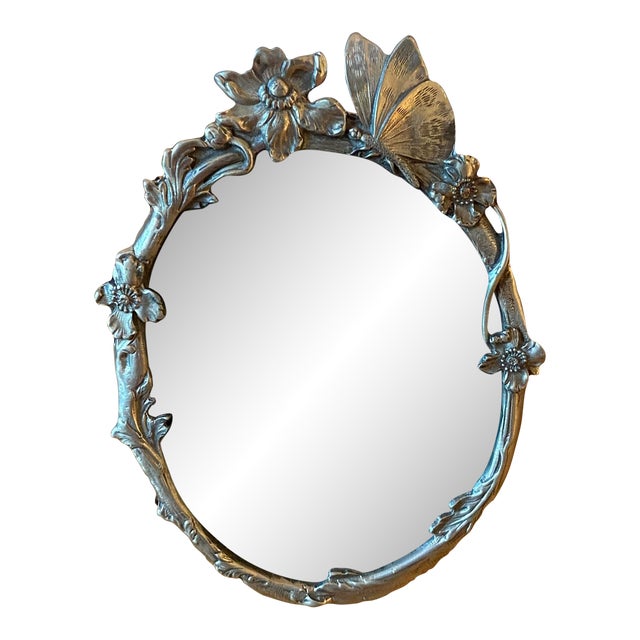 Vintage Elias Pewter Oval Picture Frame | Chairish