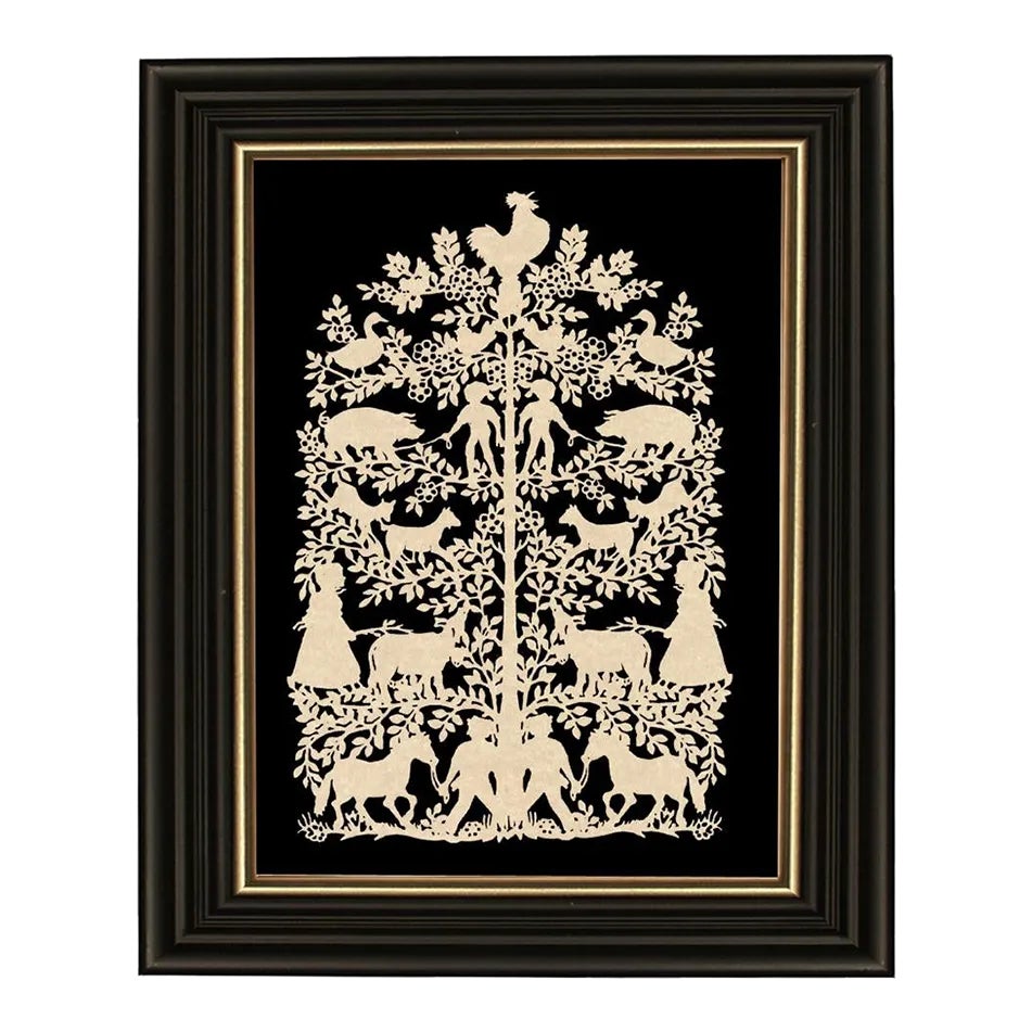 Farm Animals Reproduction Scherenschnitte Paper Cutting | Chairish