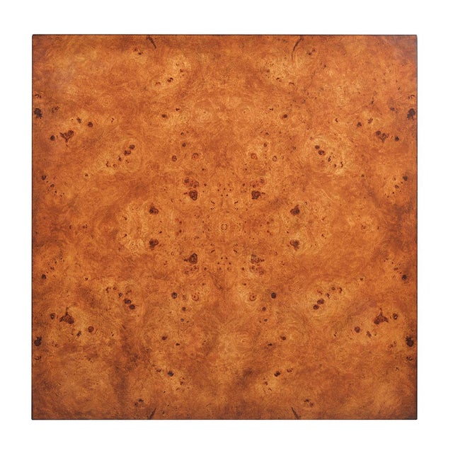 Modern Burl Cubist End Table | Chairish