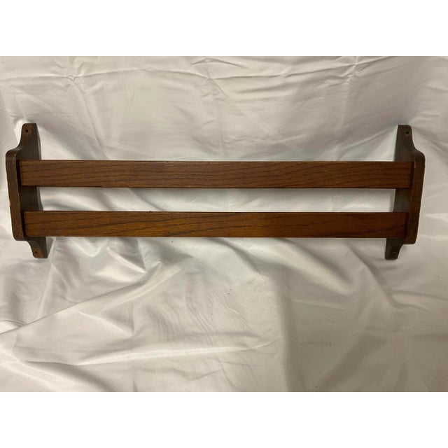 Early 20th Century Wooden Church Pew Oak Hymnal Rack | Chairish