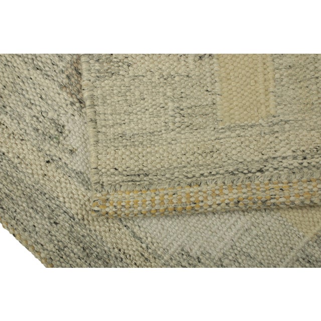 Rug & Kilim’s Scandinavian Style Rug in Blue and Beige, With Geometric ...