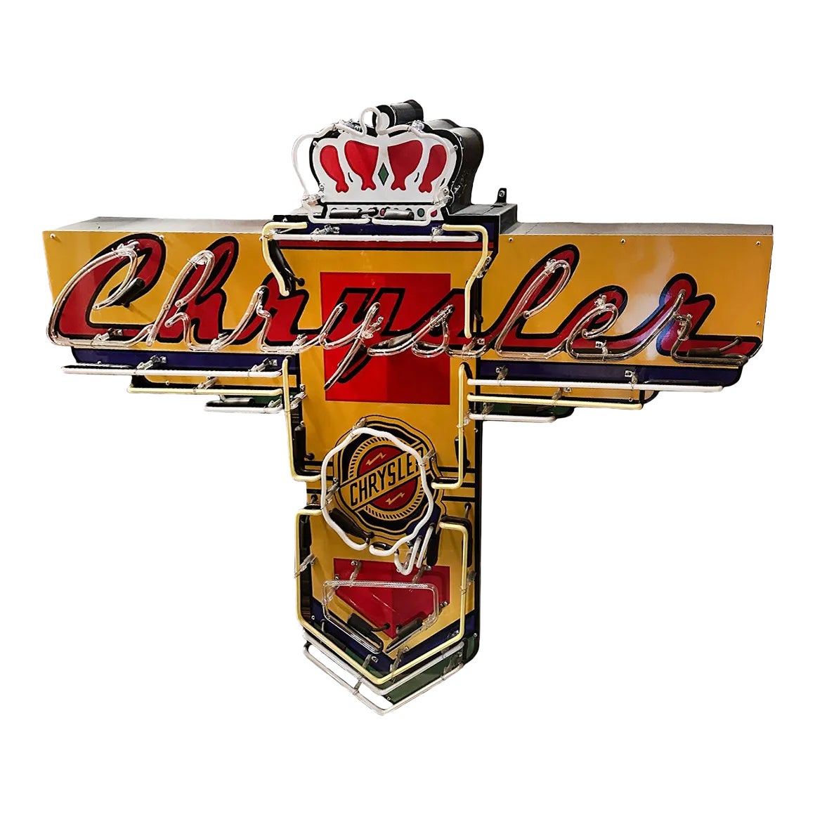 Vintage Chrysler Neon Sign, 20th Century | Chairish