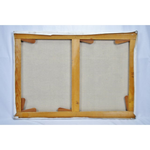 Vintage French Artist M. Frigoli Cottage by the Water Oil on Canvas ...