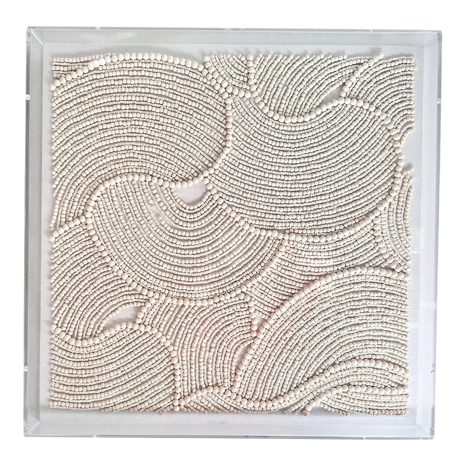 Organic Shapes in Wood Beads Linear Line Art Rheta Maeve Wall Art in ...