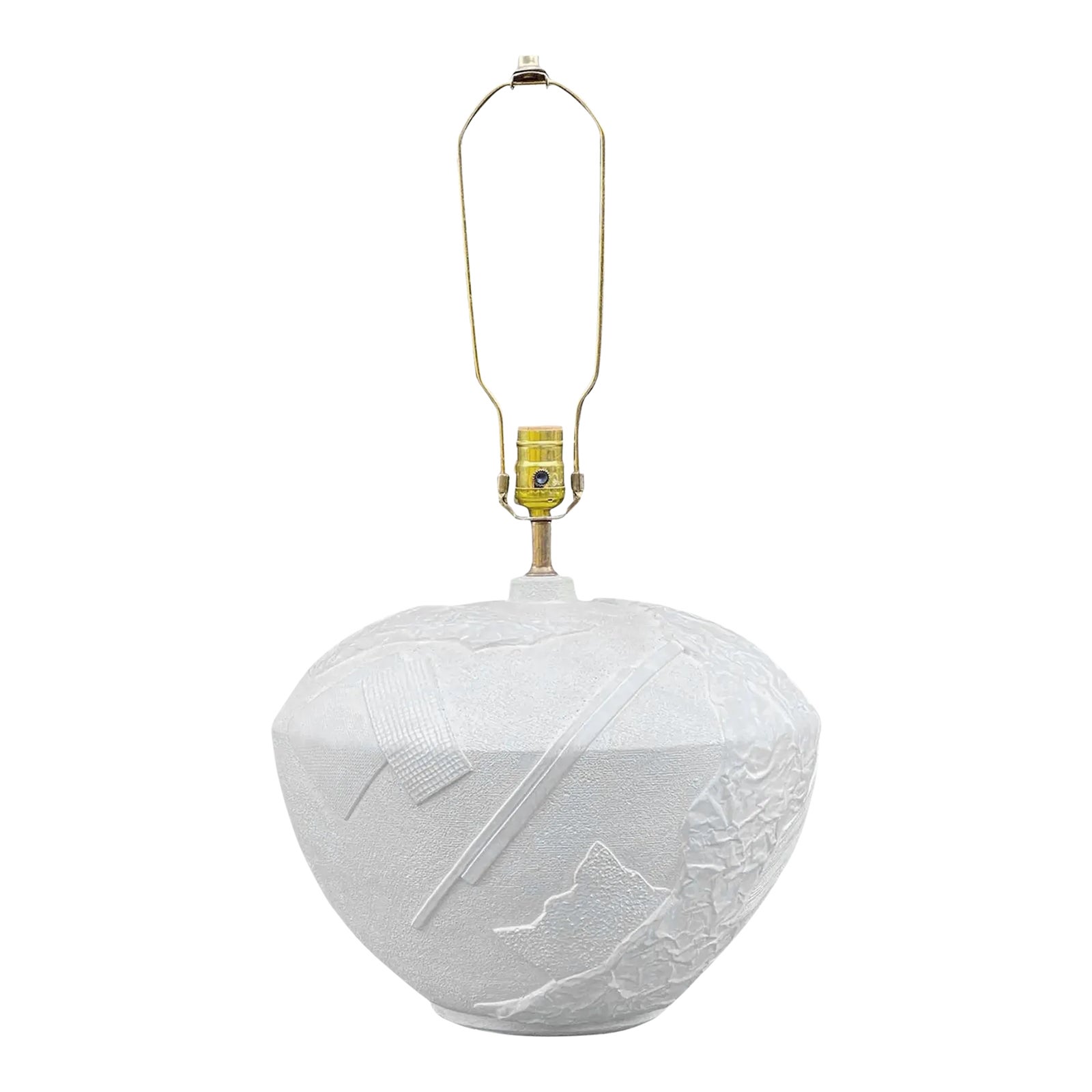 1980s Bon Art Postmodern Plaster Table Lamp | Chairish