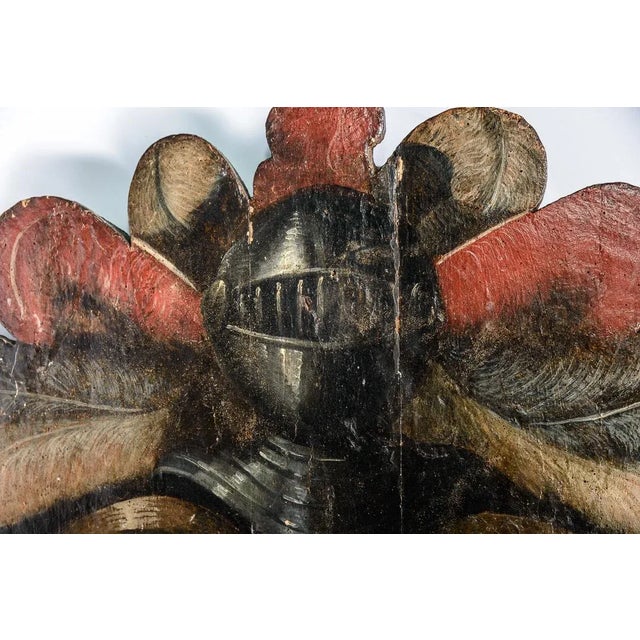 Italian Armorial Shield Coat of Arms, Large Hand Painted Wood, 18Th.C ...