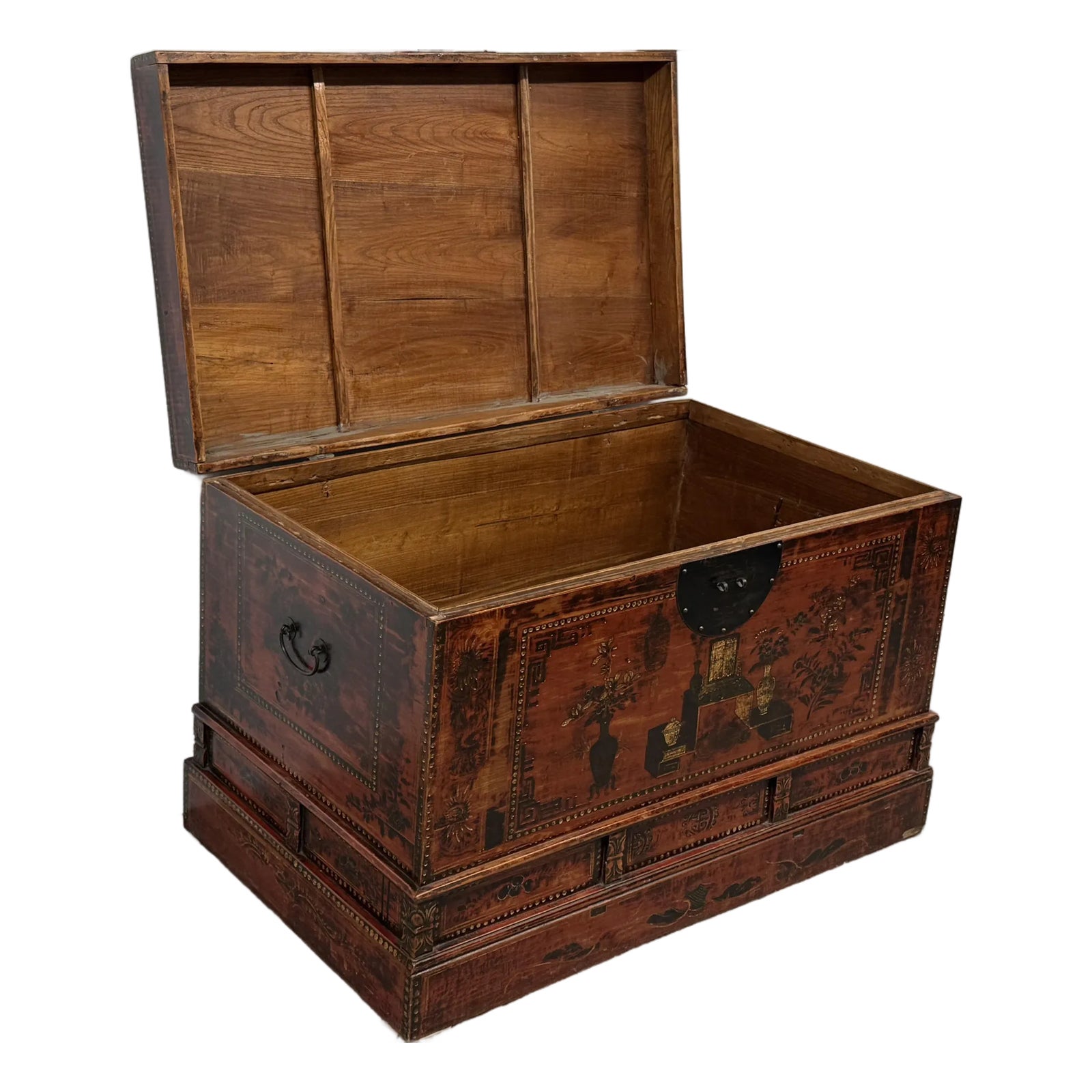 Antique Chinese Hand Painted Chest | Chairish