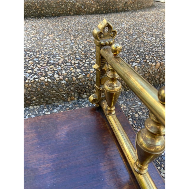 Classic English Style Antique Wooden Wall Shelf With Heavy Brass ...