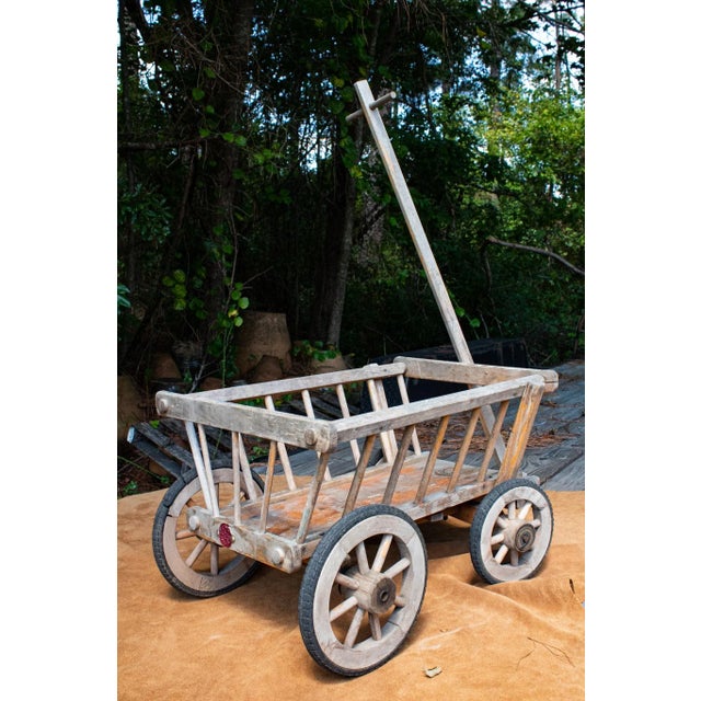 Harvest Farm Cart Grey & Natural Vintage | Chairish