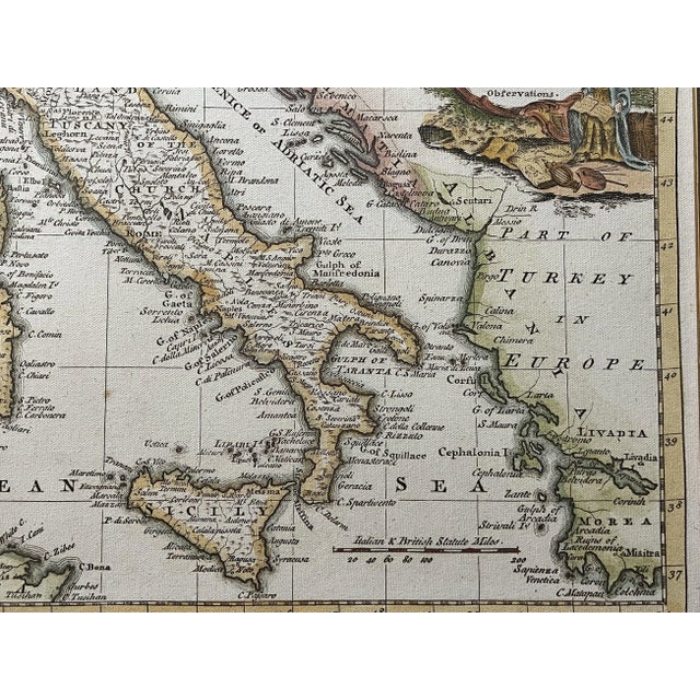 Antique Engraved Map of Italy for Middleton's Complete System of ...