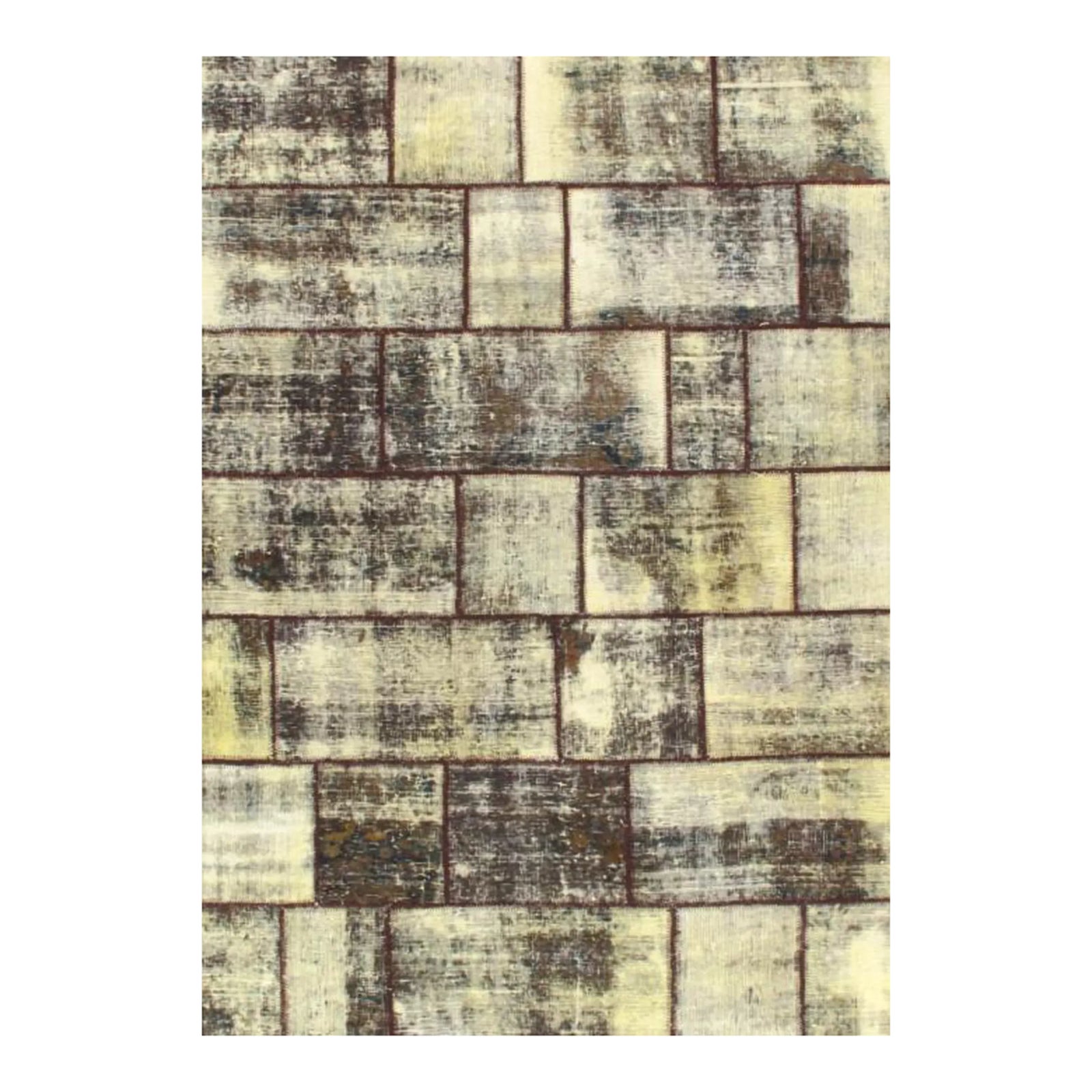 2020s Pasargad Light Green Persian Patch Work Rug | Chairish