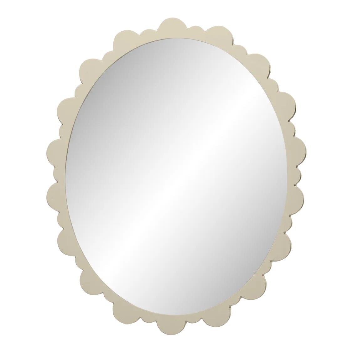 Fleur Home Garden District Valmont Oval Mirror in Delaware Putty, 32x37 ...