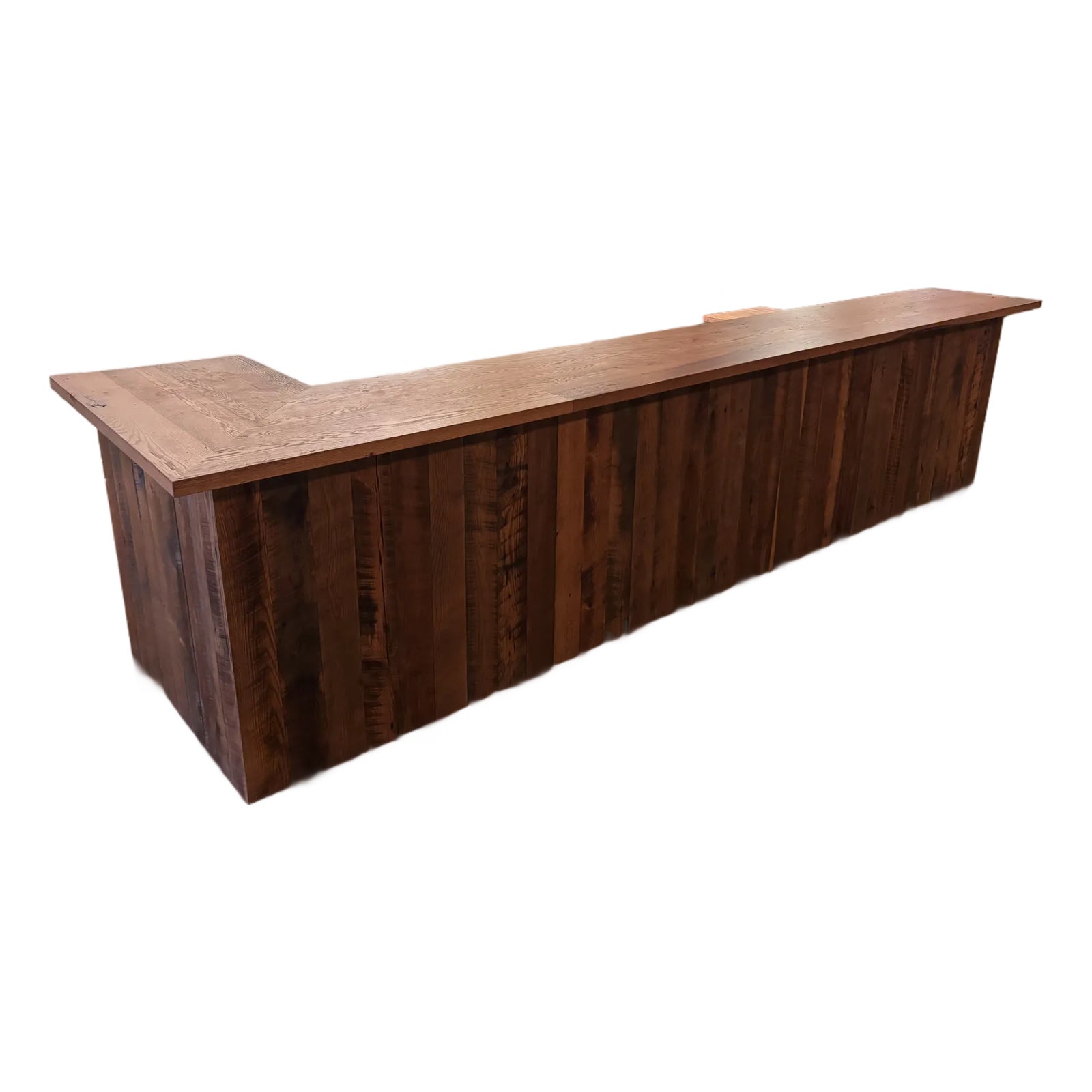 Reclaimed 100-Year Oak Point of Sale Counter | Chairish