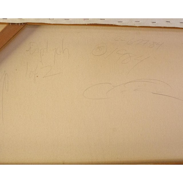 1984 Signed Abstract Acrylic on Canvas Painting by James Cunningham ...
