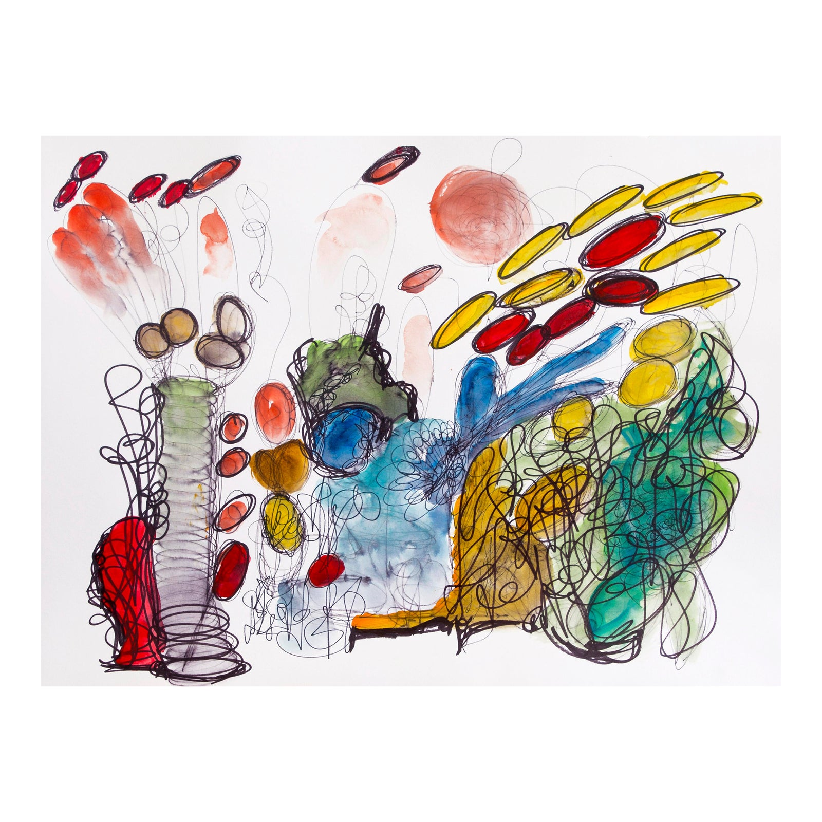 Heaven’s Dream — Abstract Expressionist Composition in Oil Markers ...