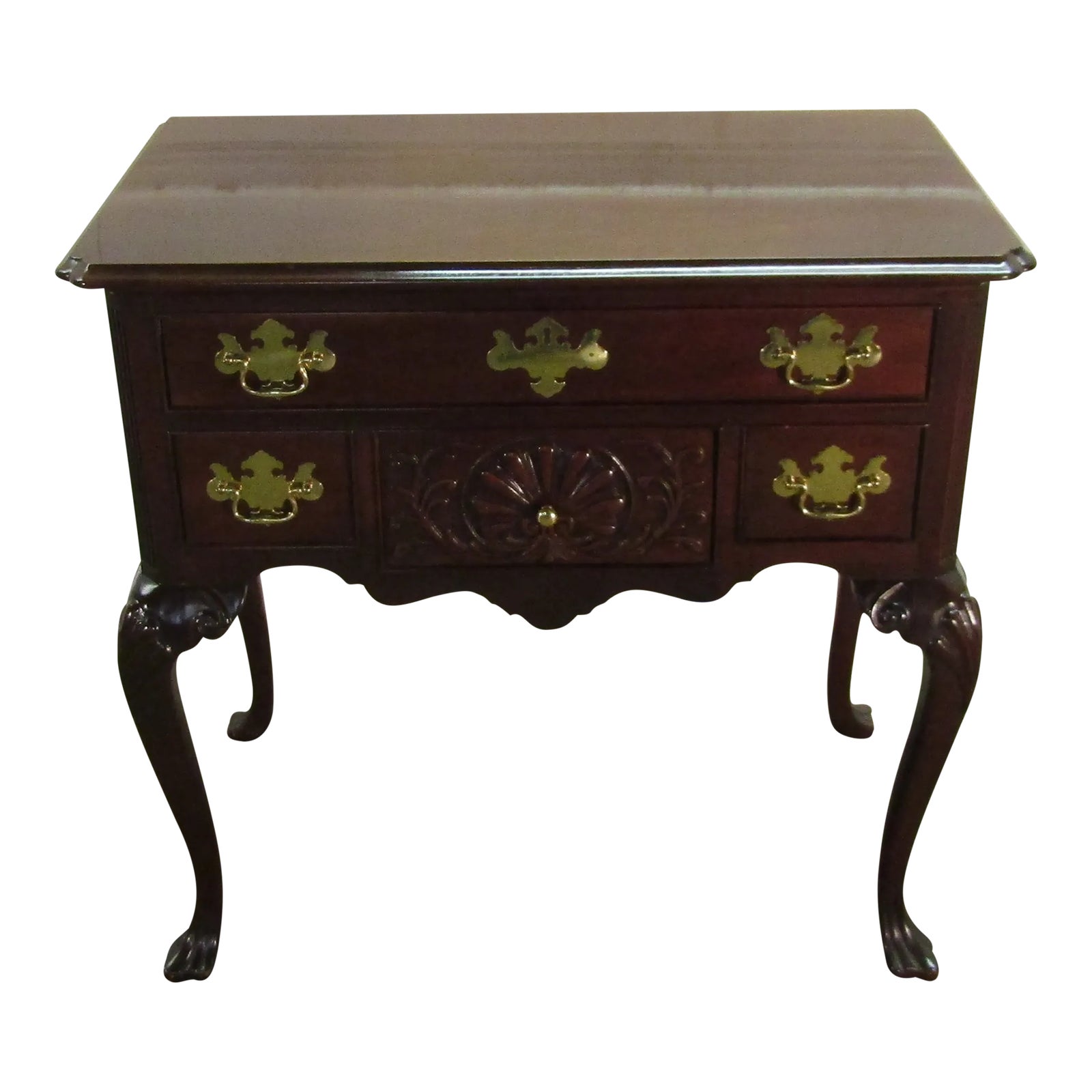 Councill Solid Mahogany Lowboy Console | Chairish