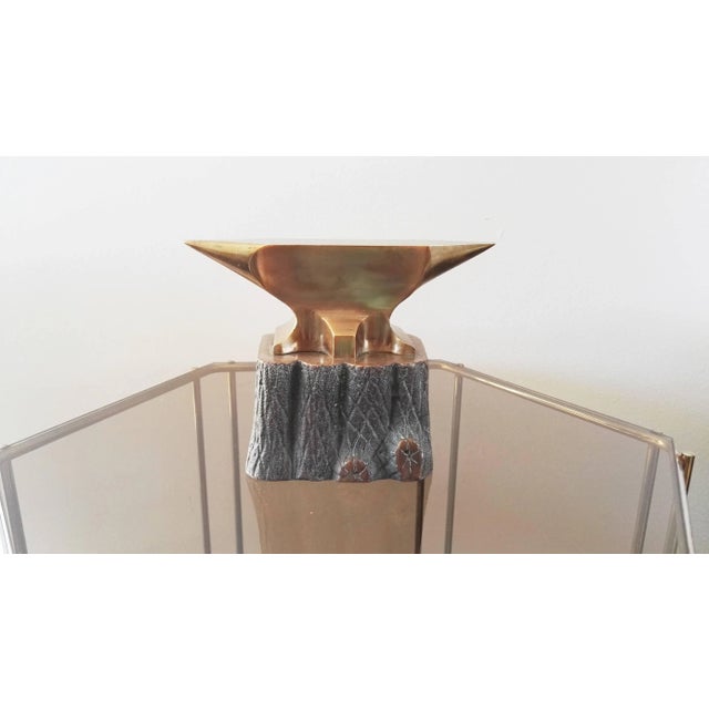 Exceptional Solid Bronze Anvil Shaped Sculpture Paperweight, France ...