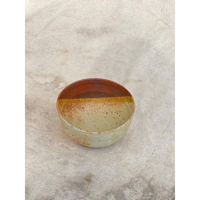 1970s Vintage Rust Color Ceramic Bowl, Signed | Chairish