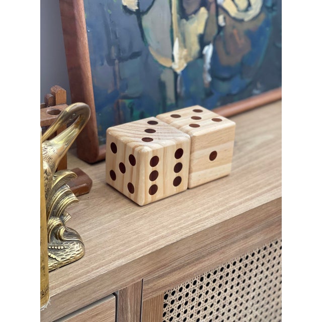 Vintage Decorative Oversize Dice- a Pair | Chairish