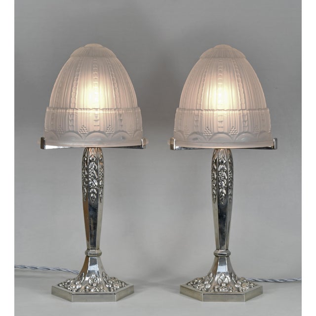 French Art Deco Table Lamp by Muller Freres 1930s France - a Pair ...