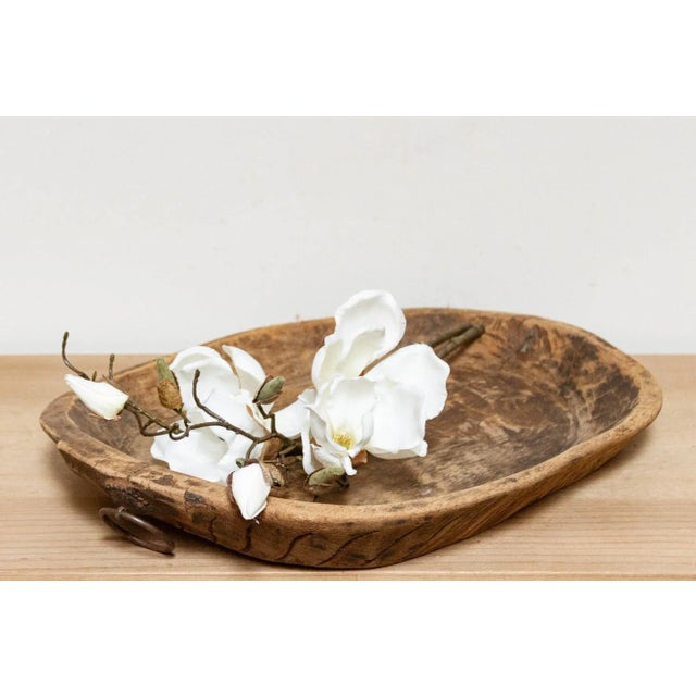 Distressed Dough Wooden Bowl | Chairish